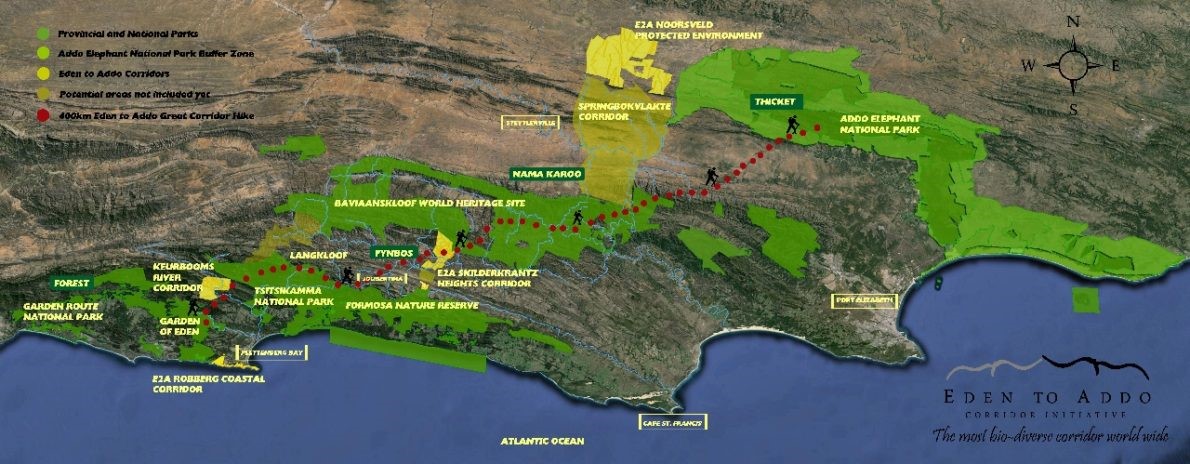 Eden to Addo Great Corridor Hike route map « Plett Tourism Contest