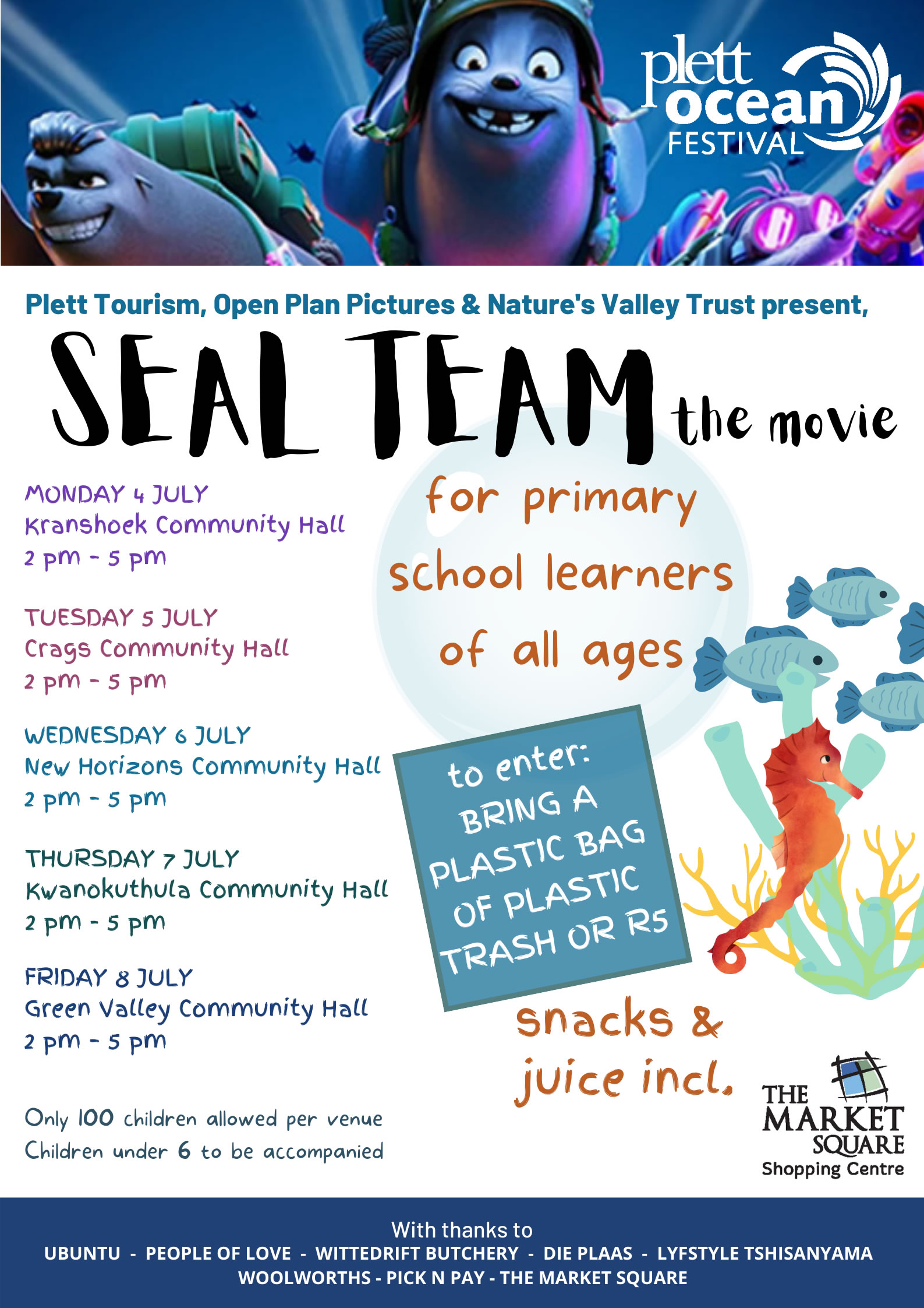 4 – 8 July SEAL TEAM « Plett Tourism Contest