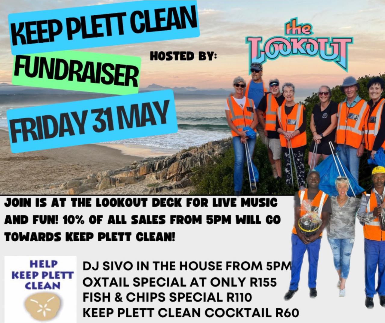 31 May 2024 Keep Plett Clean Fundraiser at Lookout Deck « Plett Tourism ...